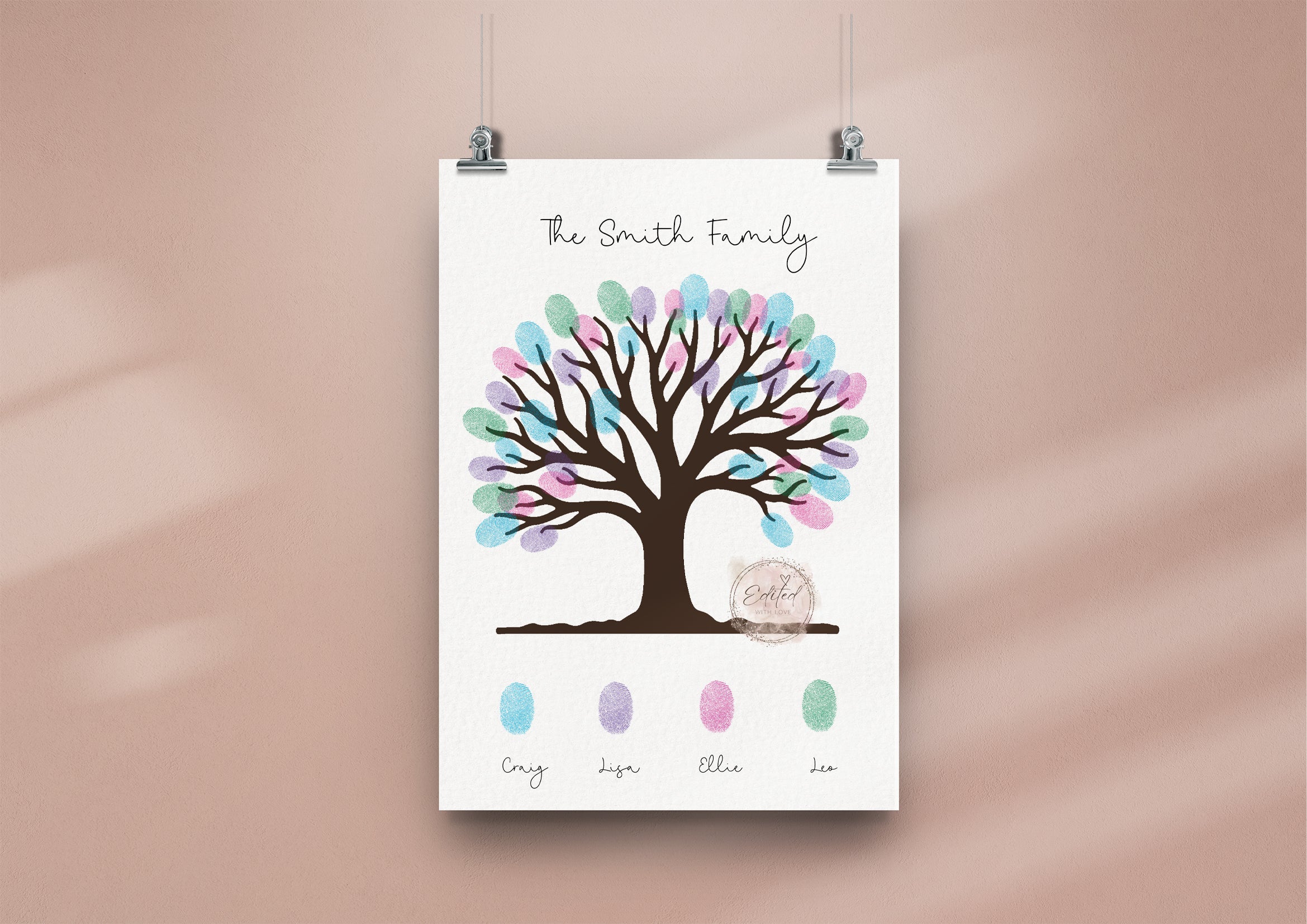 Personalised Family Fingerprint Print – KA Designs